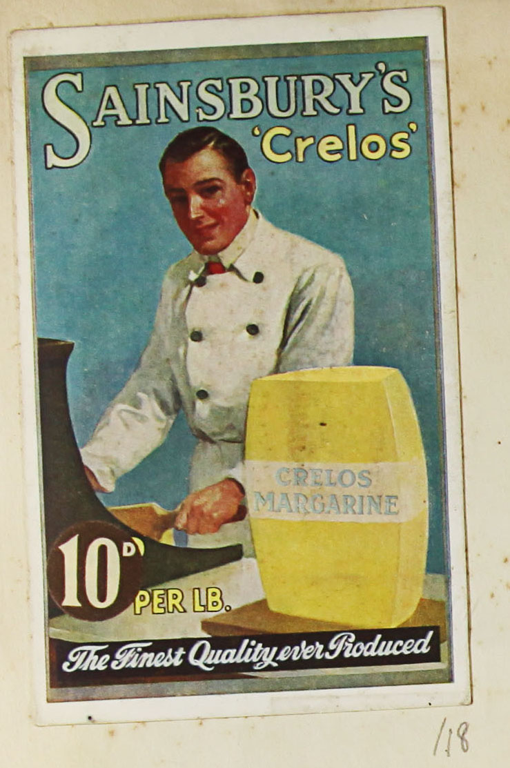 'Sainsbury's 'Crelos' Margarine advert, c. 1920s | SA/MARK/ADV/1/1/1/1 ...