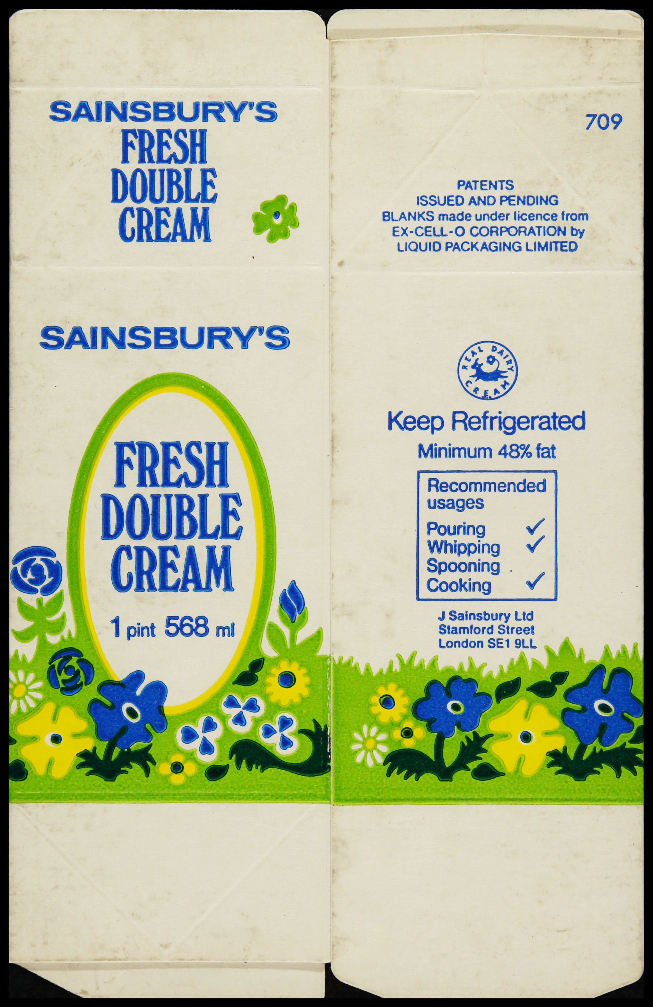 Sainsbury's Fresh Double Cream carton | SA/PKC/PRO/1/6/2/3/5 ...